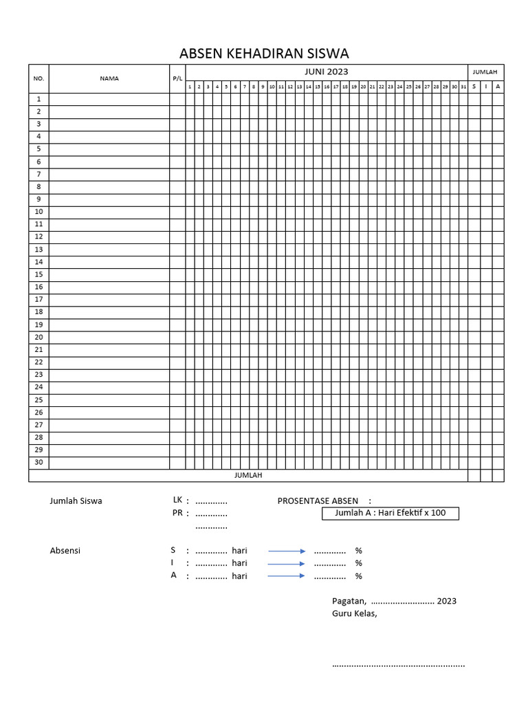 Absen Siswa | PDF