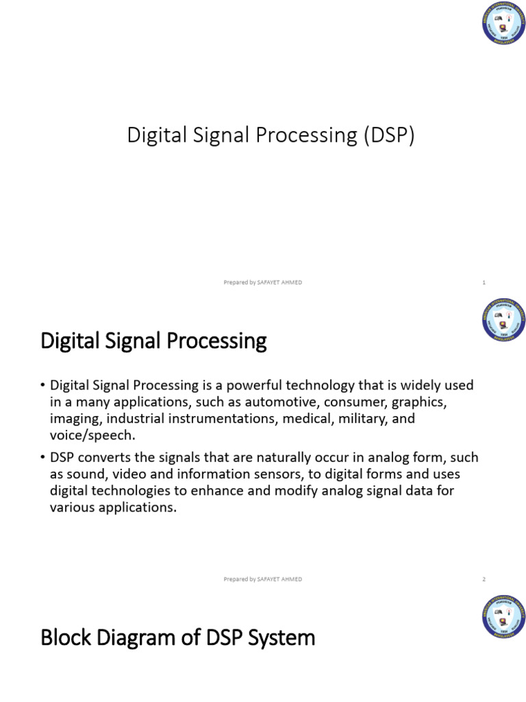 Digital Signal Processing Updated | PDF | Sampling (Signal Processing ...