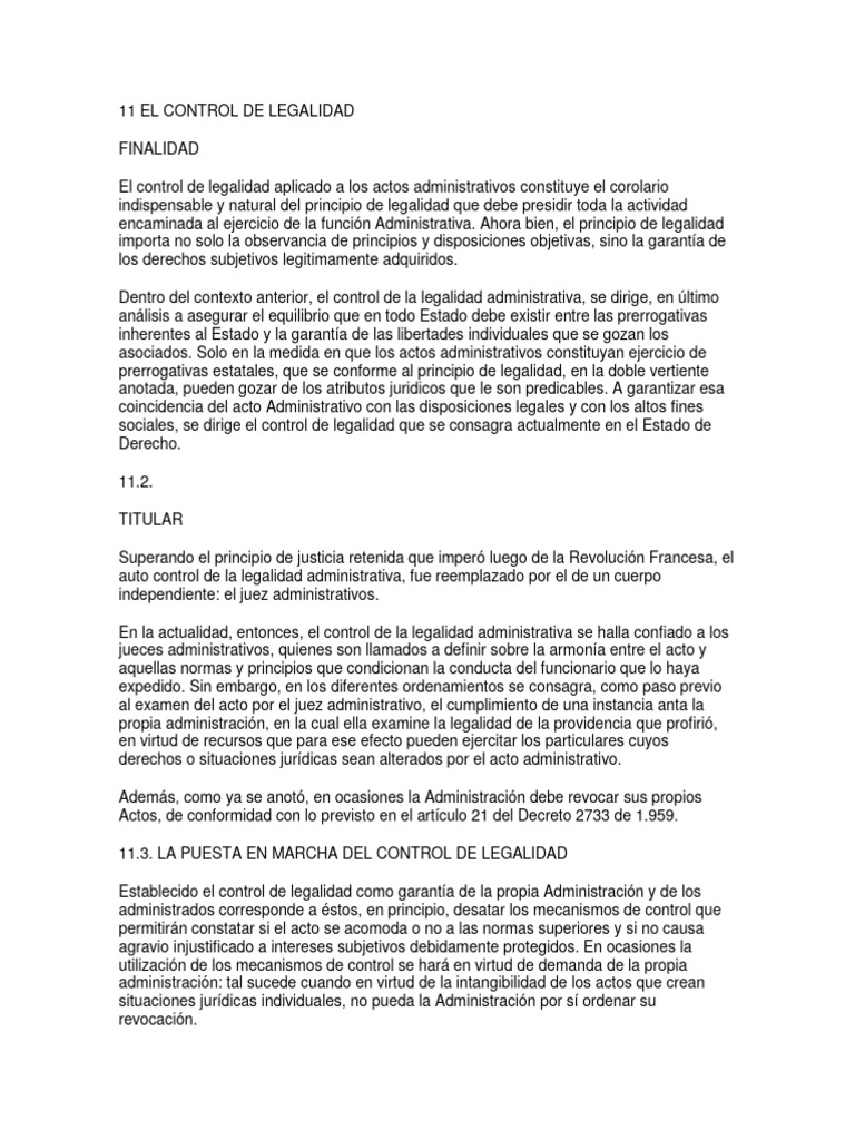 Control de Legalidad Administrativa | PDF | Juez | Estado (política)