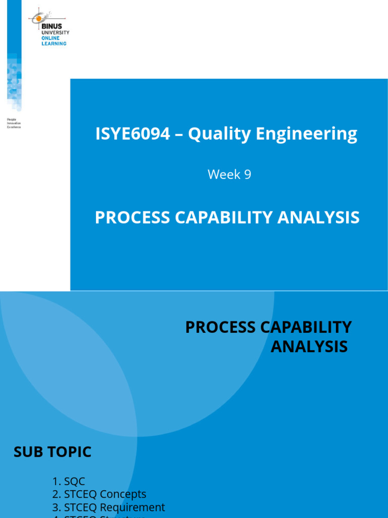 PPT9-Process Capability Analysis | PDF | Artificial Intelligence | Intelligence (AI) & Semantics