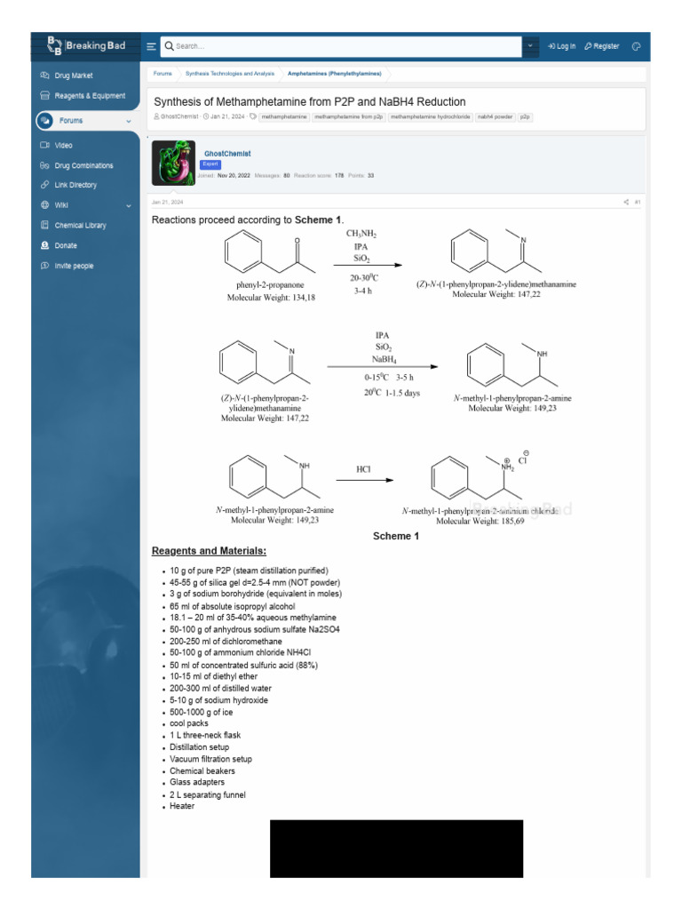 Methamphetamine Synthesis from P2P | PDF | Organic Synthesis | Ethanol