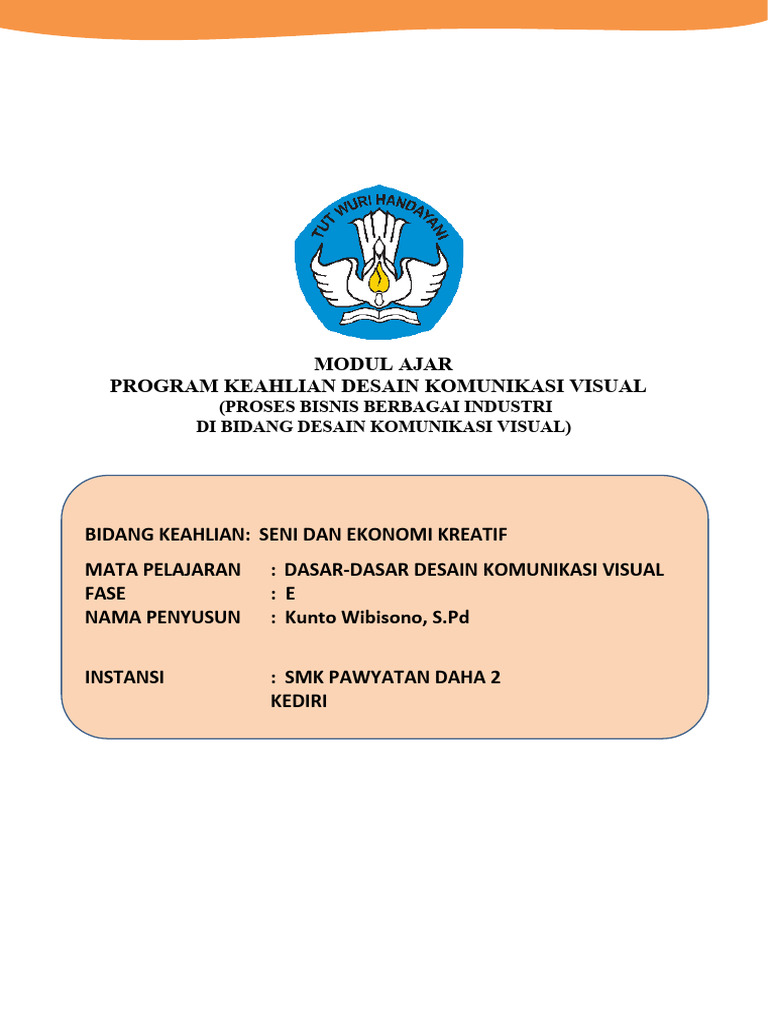 Modul Ajar Dasar-Dasar Desain Komunikasi Visual - Proses Bisnis Berbagai Industri - Fase E | PDF ...