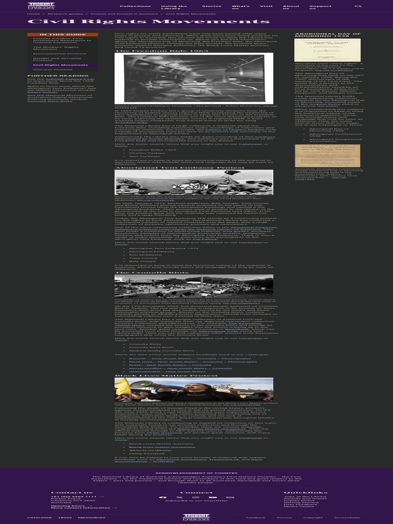 Civil Rights Movements National Library of Aust | PDF | Indigenous ...