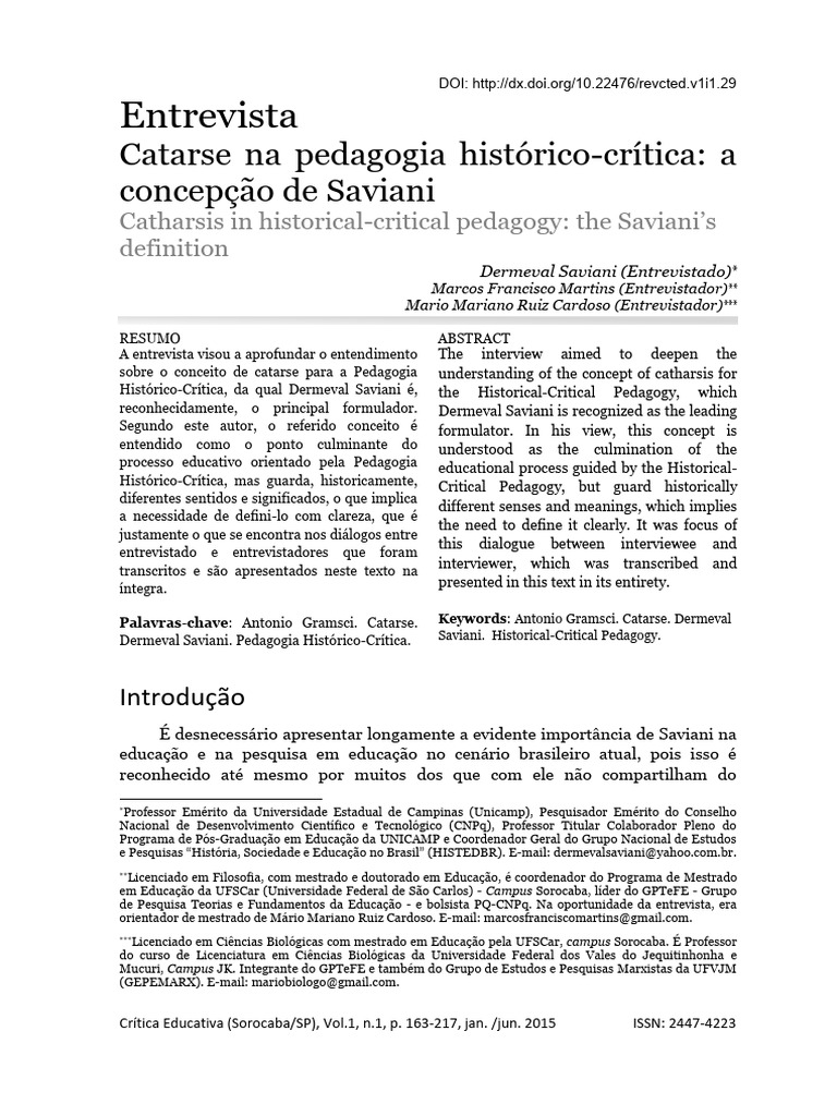 Catarse Na PHC | PDF | Antonio Gramsci | Pedagogia