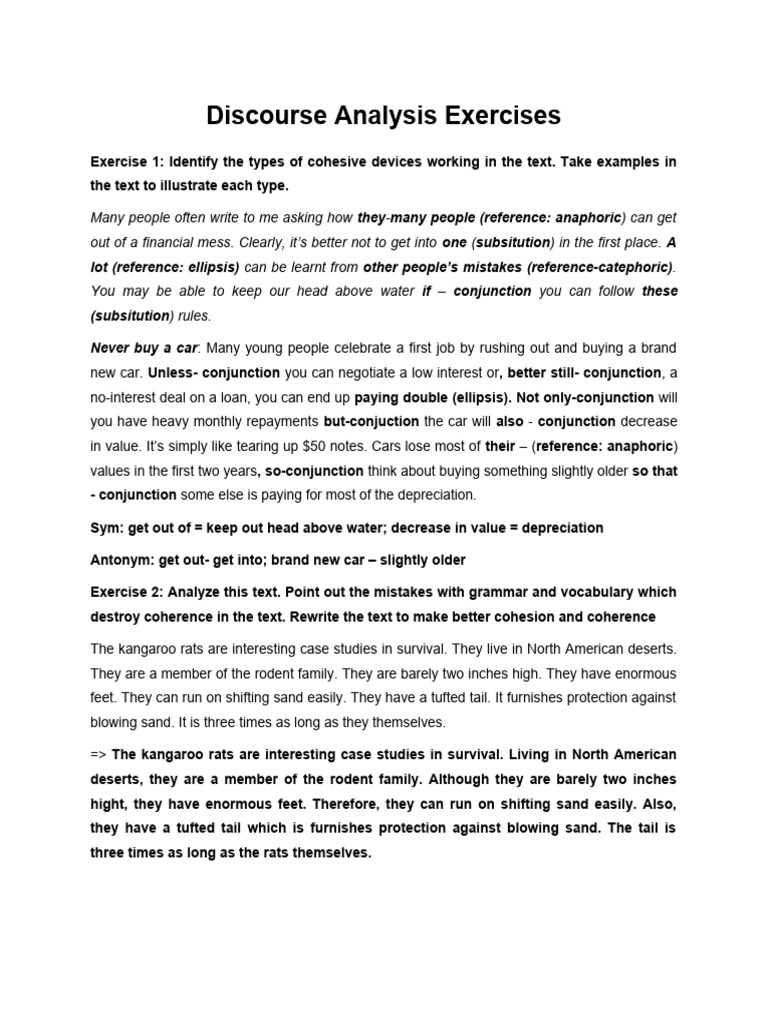 Discourse Analysis Exercises | PDF | Cancer | Hiv/Aids