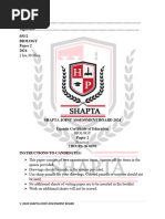 Uace Biology 2 Mocks | PDF | Photosynthesis | Cell Membrane