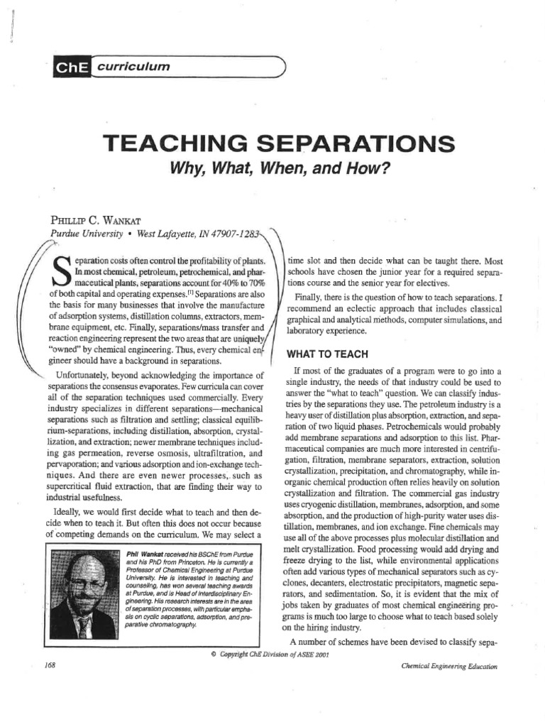 1. Outline of 17 Separation Techniques | PDF
