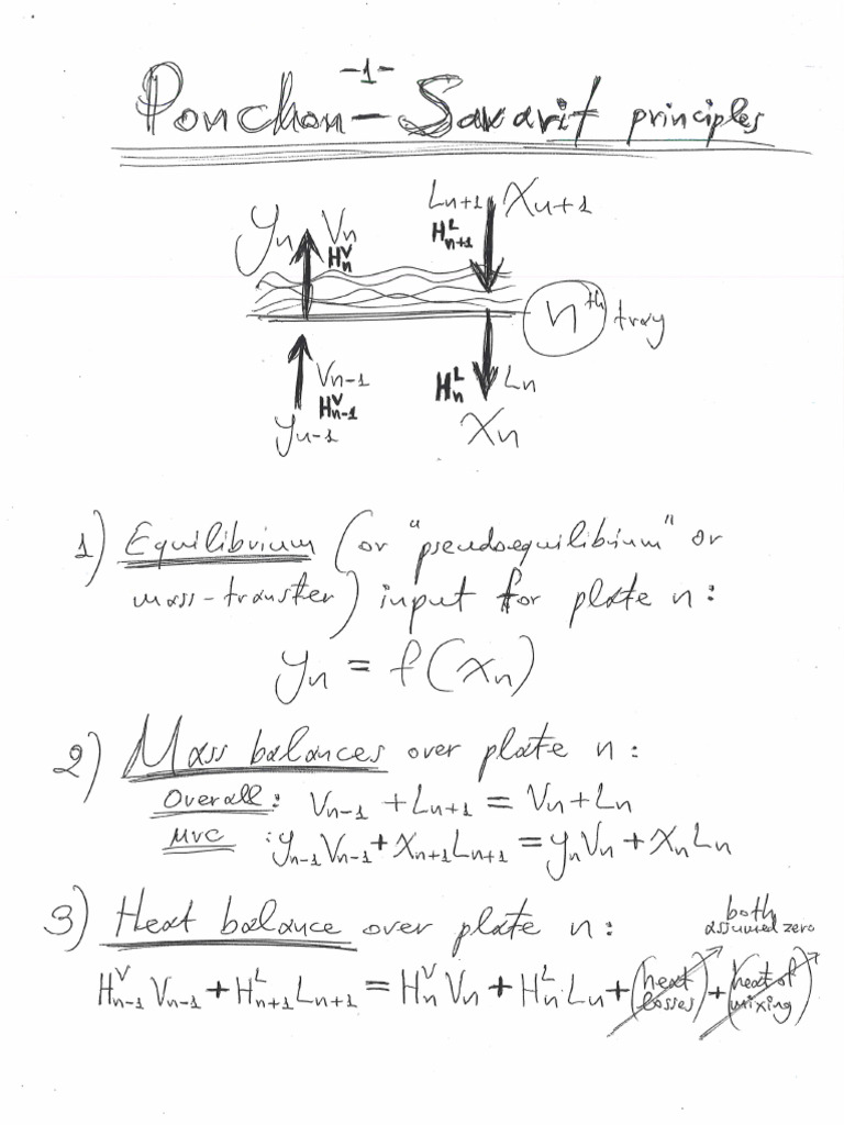 Ponchon-Savarit Distillation Column Design | PDF