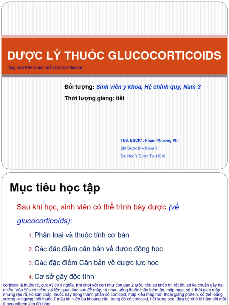 Duoc Ly Thuoc Glucocorticoids | PDF