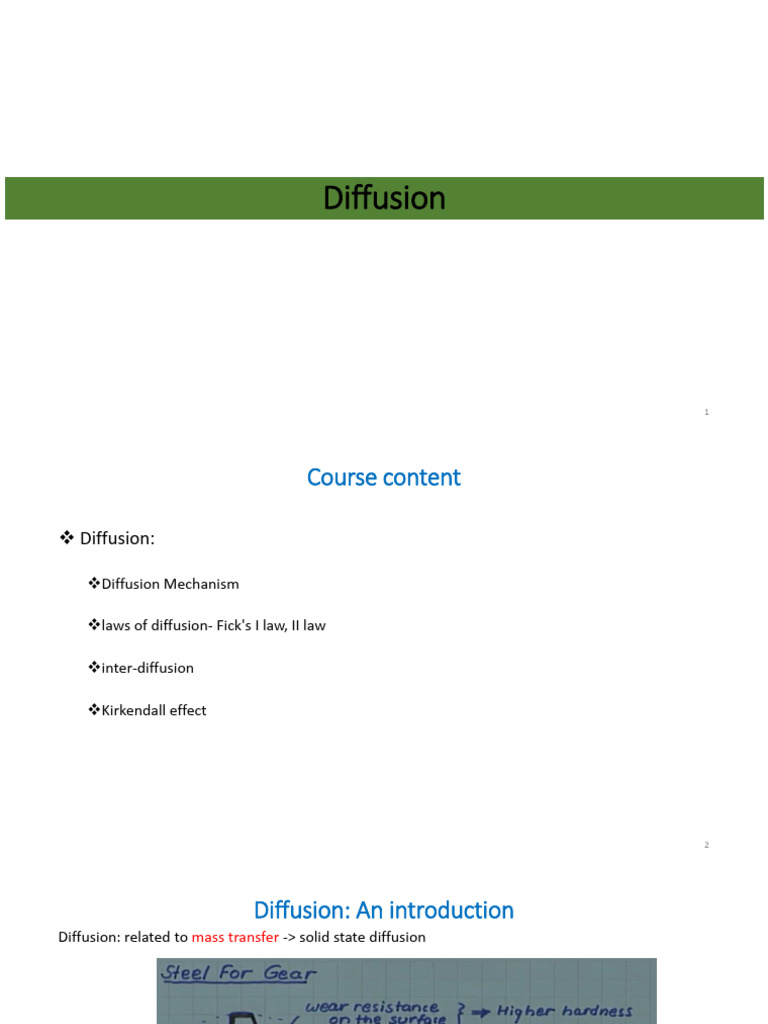 8_Diffusion | Download Free PDF | Diffusion | Crystal Structure