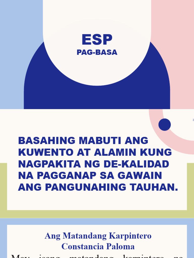 ESP Lesson 4 Pagbasa | PDF
