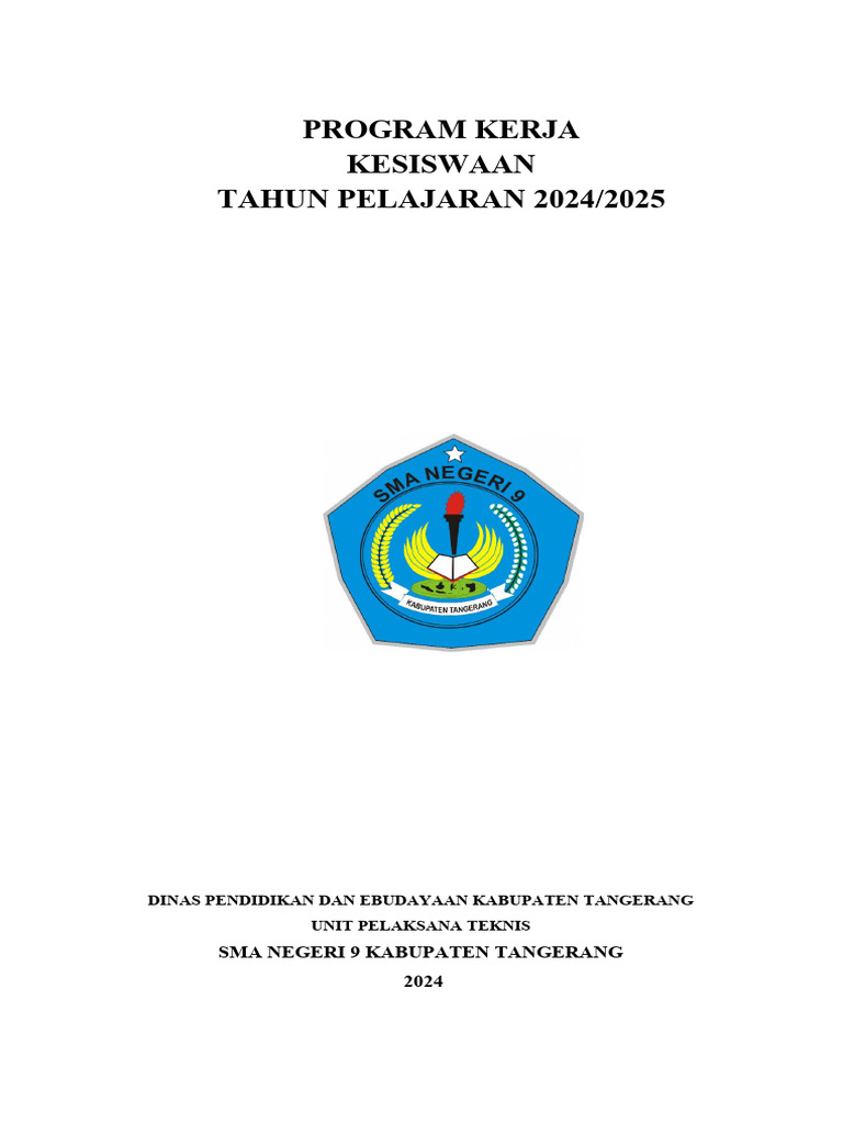 Program Kerja Kesiswaan | PDF