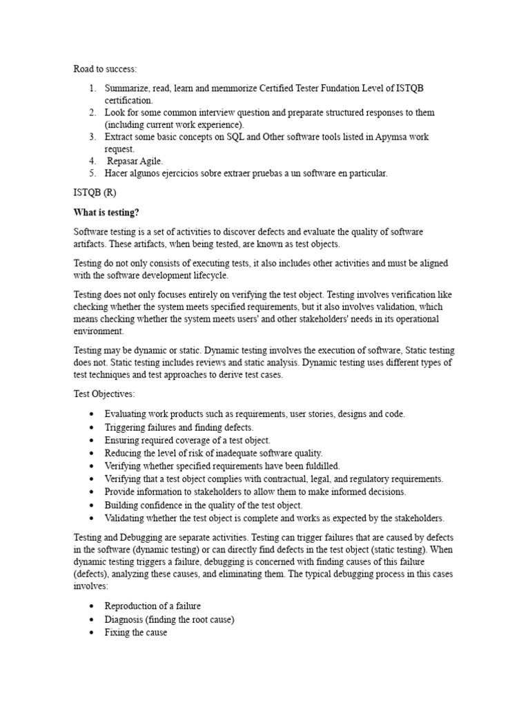 ISTQB Certification | PDF | Software Testing | Software Development Process