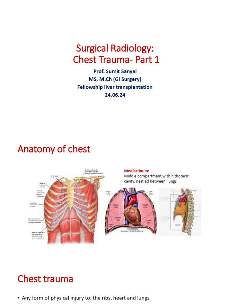Surgical Radiology Chest Trauma | PDF | Thorax | Heart