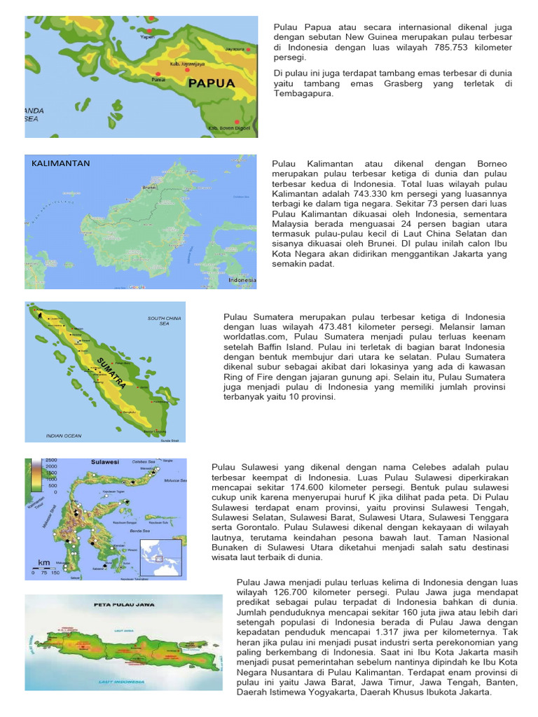 Pulau Terbesar di Indonesia dan Karakteristiknya | PDF