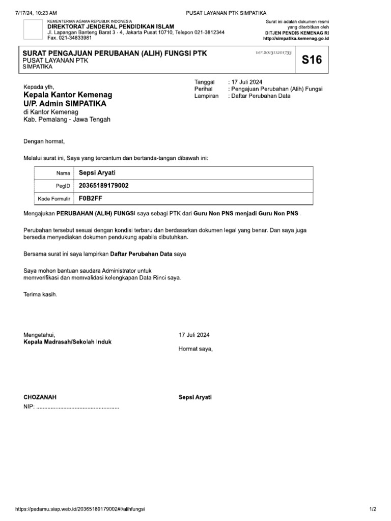 S16 Juli 2024 Bu Sepsi | PDF