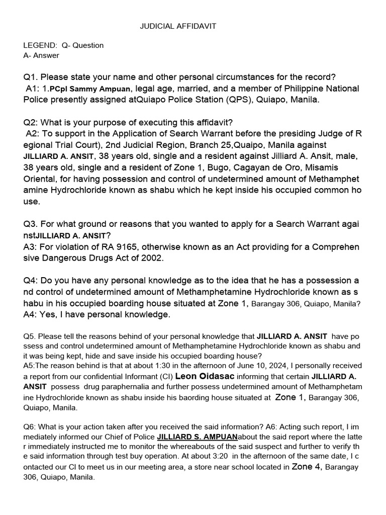 Affidavit | PDF | Social Science