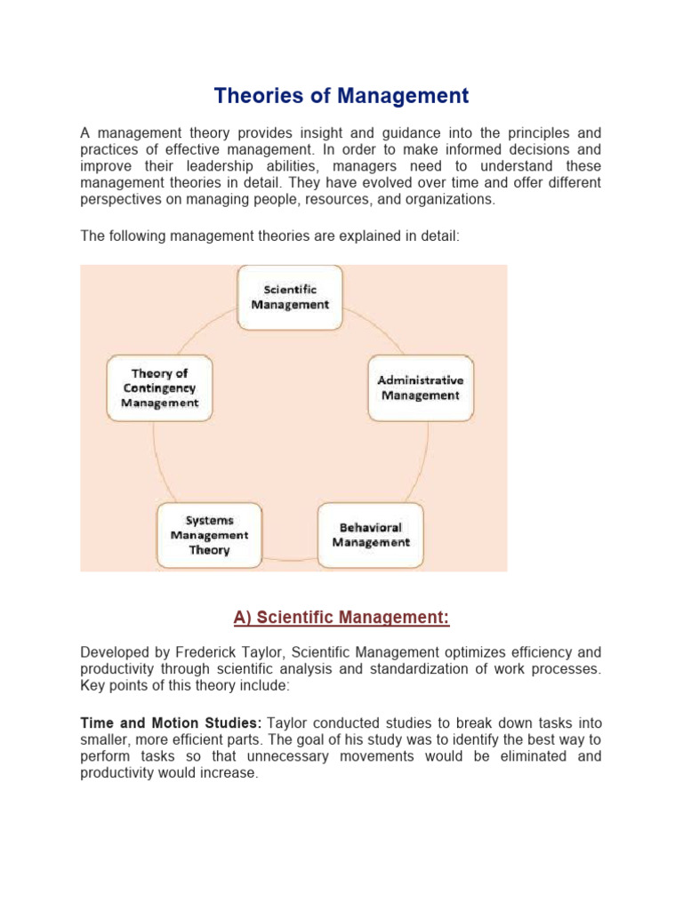 Theories of Management | Download Free PDF | Motivation | Motivational