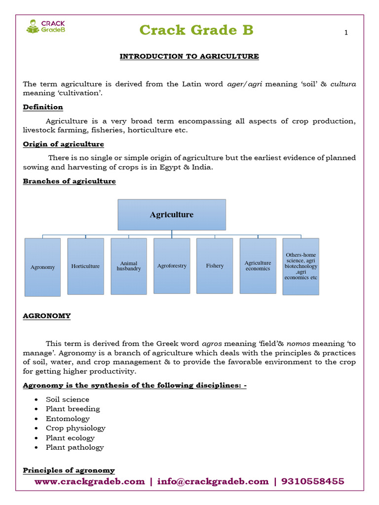 Introduction To Agriculture Lyst2414 | PDF | Agriculture | Horticulture