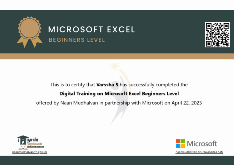 Certificate_Excel | PDF