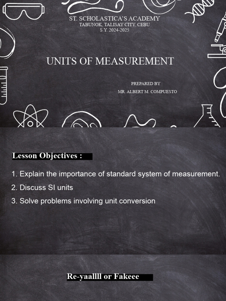 l1 Units of Measurement | PDF | International System Of Units | Measurement