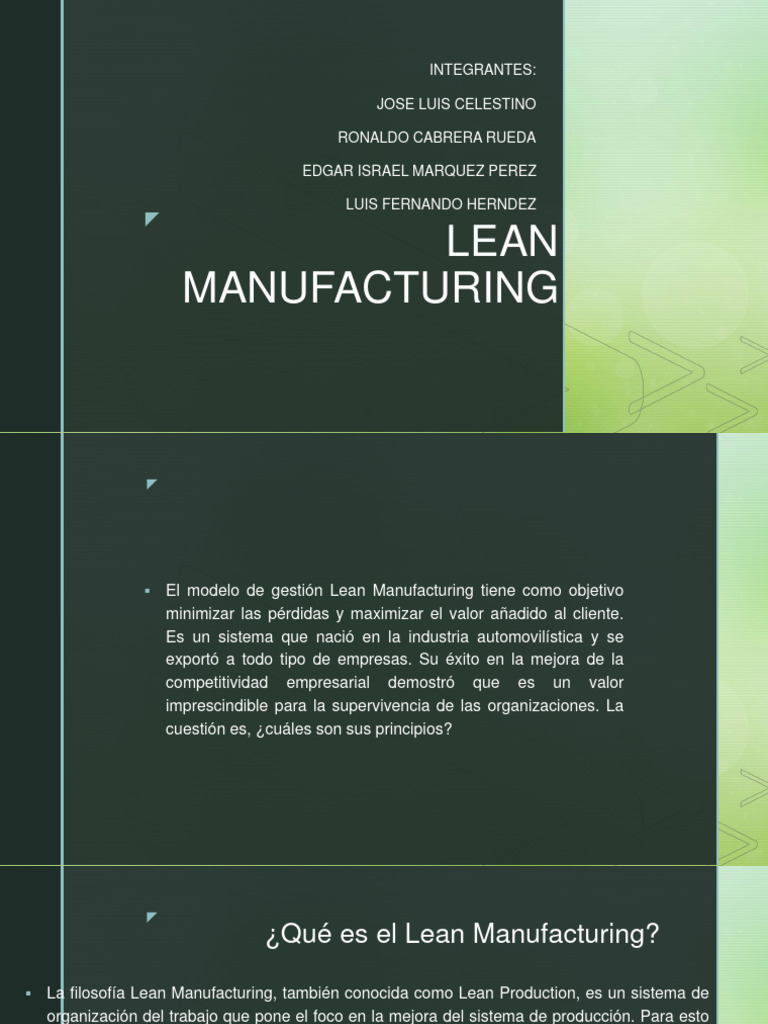 Lean Manufacturing | PDF | Lean Manufacturing | Procesos de negocio