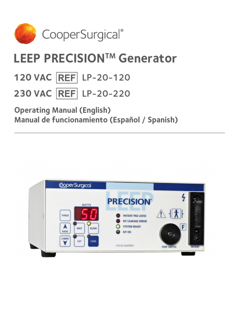 LEEP PRECISION Generator Instructions For Use | PDF | Electrical ... LEEP PRECISION Generator Instructions For Use | PDF | Electrical ...
