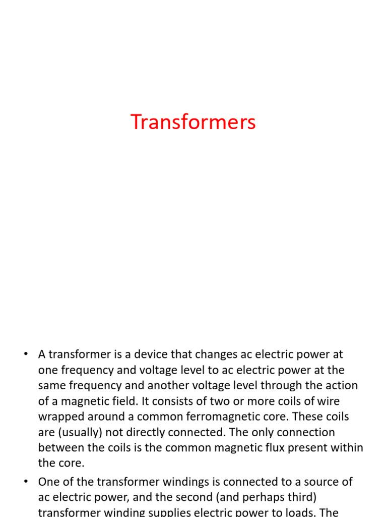 Transformers | PDF | Transformer | Inductor