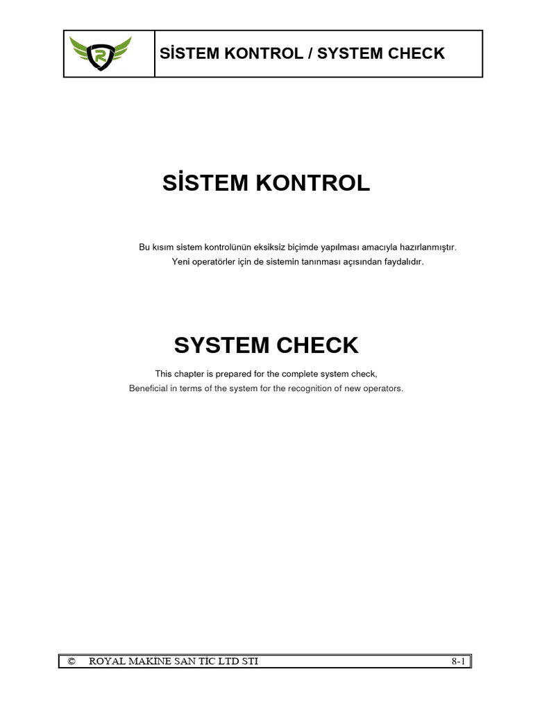 8 System Check | PDF