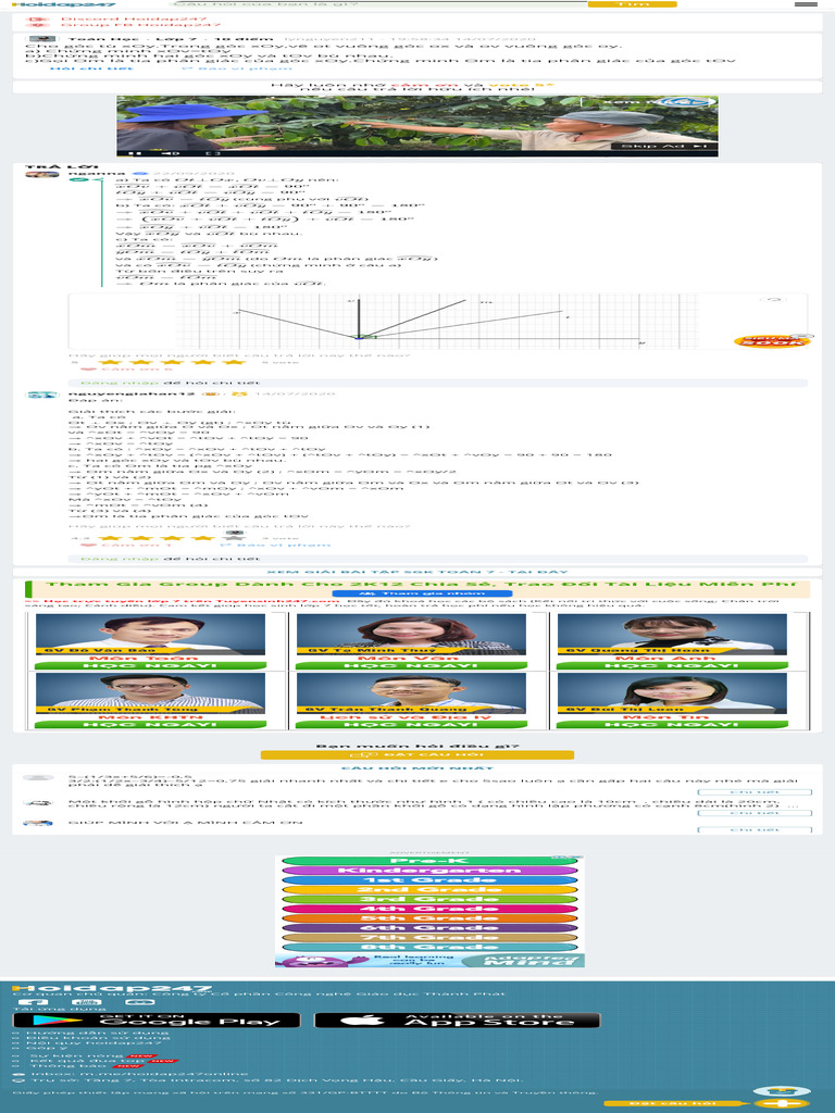 Cho góc tù xOy.Trong góc xOy,vẽ ot vuông góc ox và ov vuông góc oy. a) Chứng minh xOv=tOy b ...