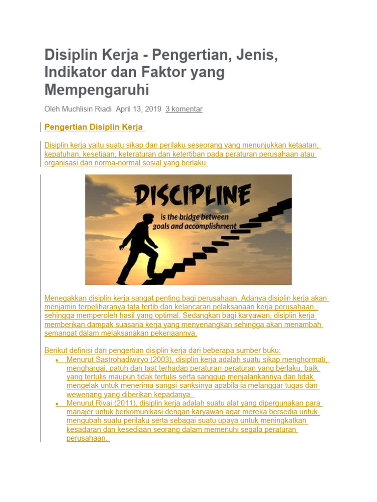 Disiplin Kerja | PDF