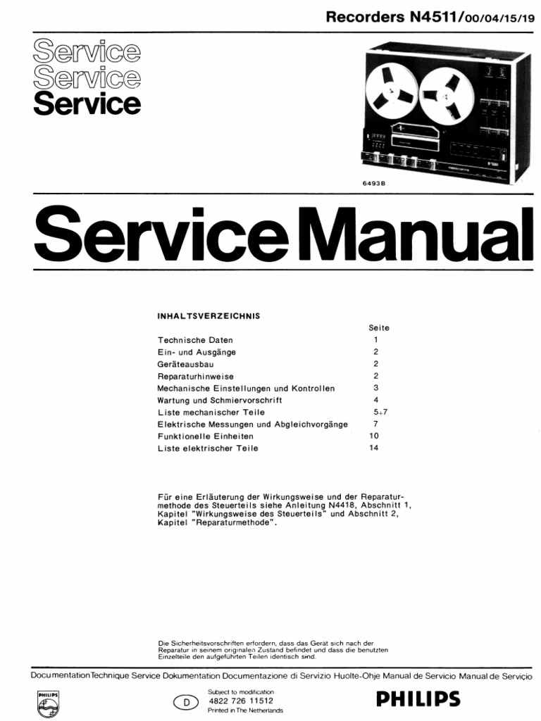 Philips Recorders n4511 SM | PDF