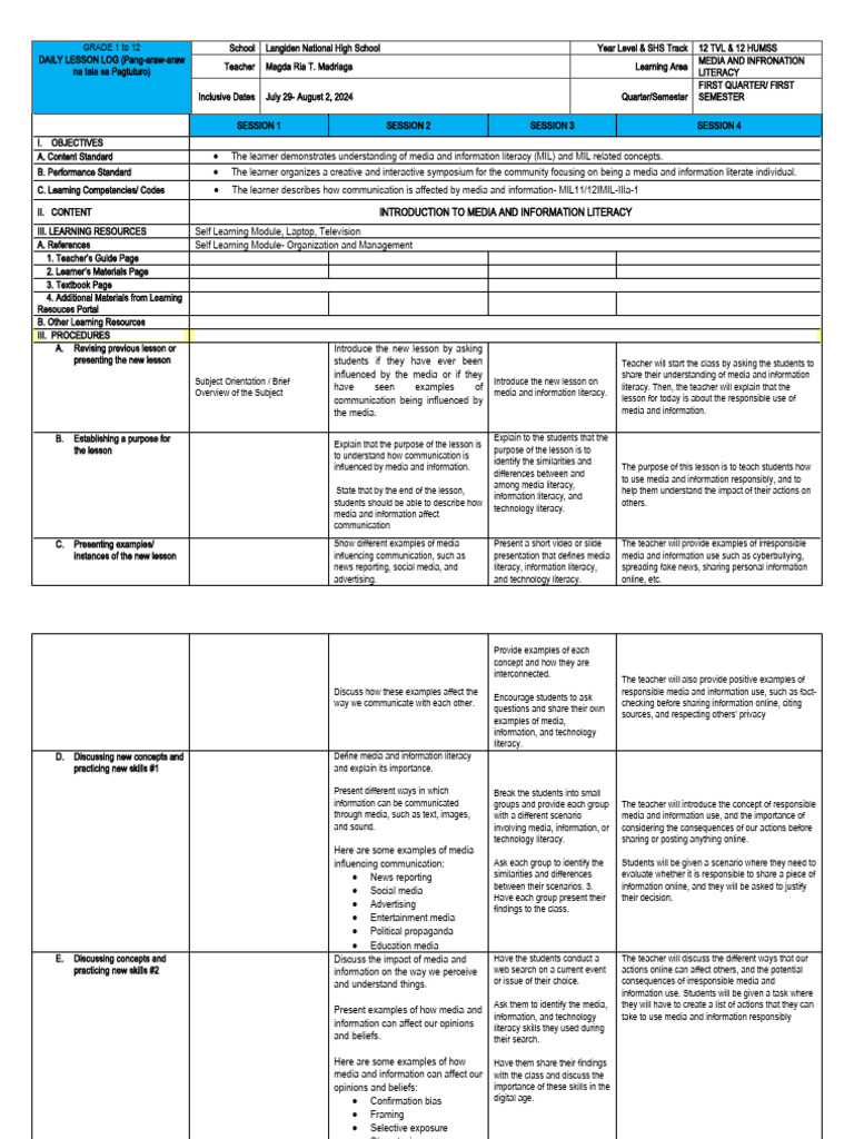Mil W1 | PDF | Mass Media | Information Literacy