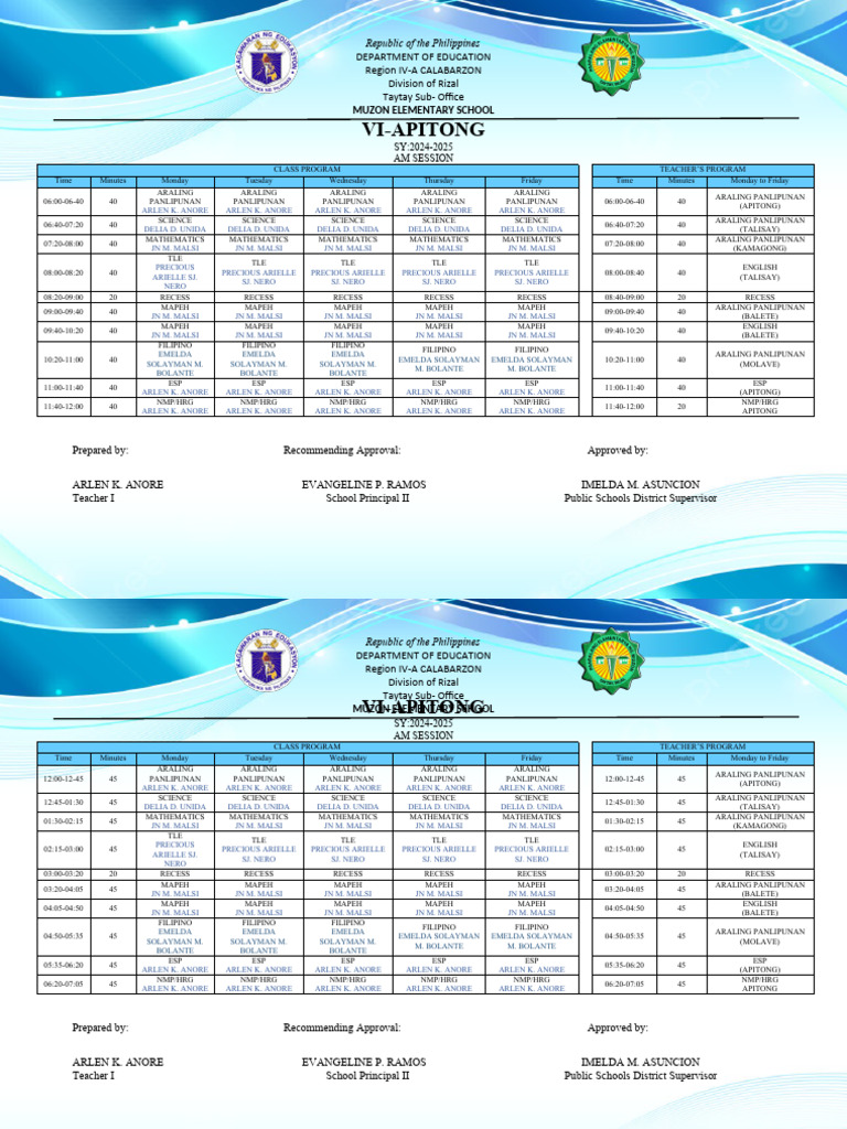 Apitong G6 Program Final Sy 2024 2025 | PDF | Public Law | Social Institutions
