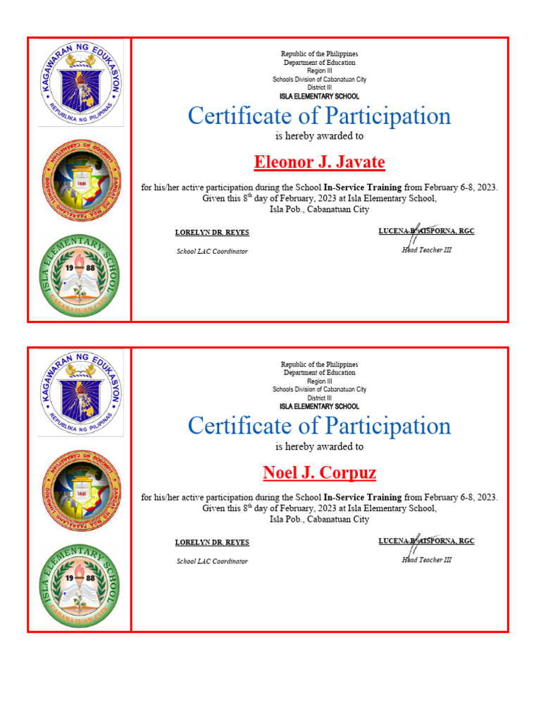 Certificate INSET | PDF | Philippines | Public Administration Certificate INSET | PDF | Philippines | Public Administration