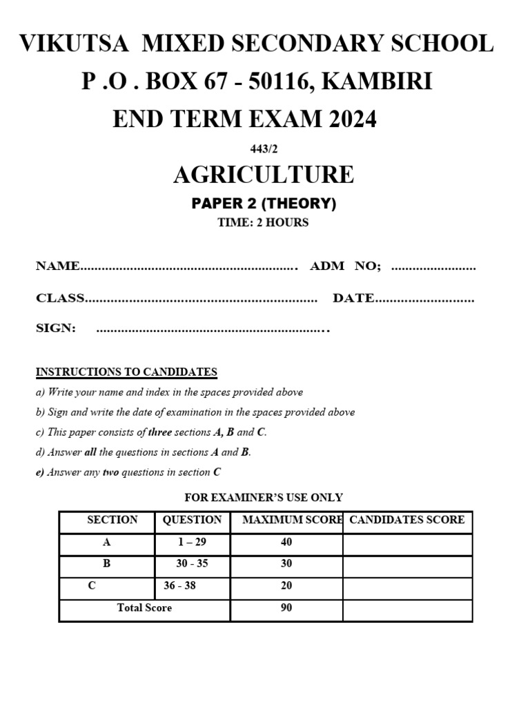 AGRIC PP2 | PDF