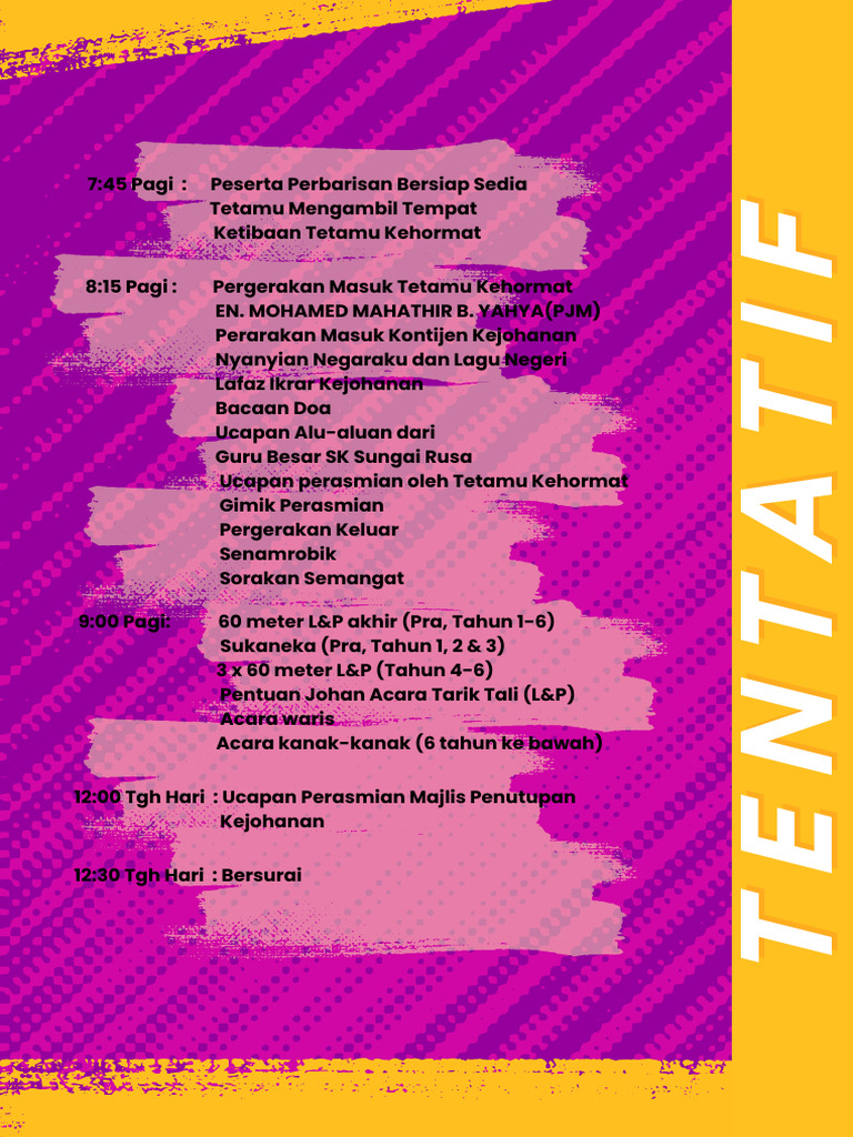 Buku Program Kot50 SKSR | PDF