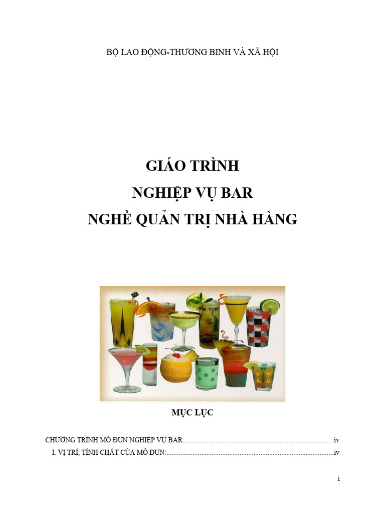 Giao Trinh NV Bar | PDF