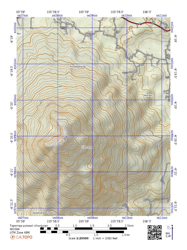 Topografi Pulosari Cihunjuran | PDF