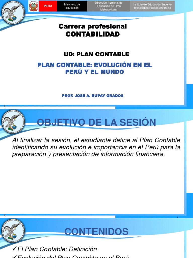 2 Semana 01 El Plan Contable-1 | PDF | Contabilidad | normas ...