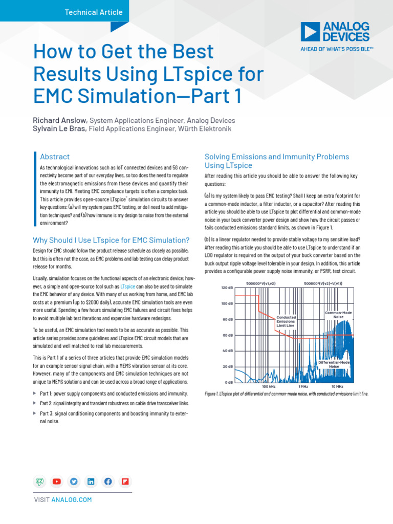 How To Get The Best Results Using Ltspice Part 1 | PDF | Capacitor | Electromagnetic Compatibility