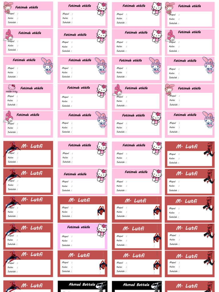 Stiker Buku - Isna | PDF