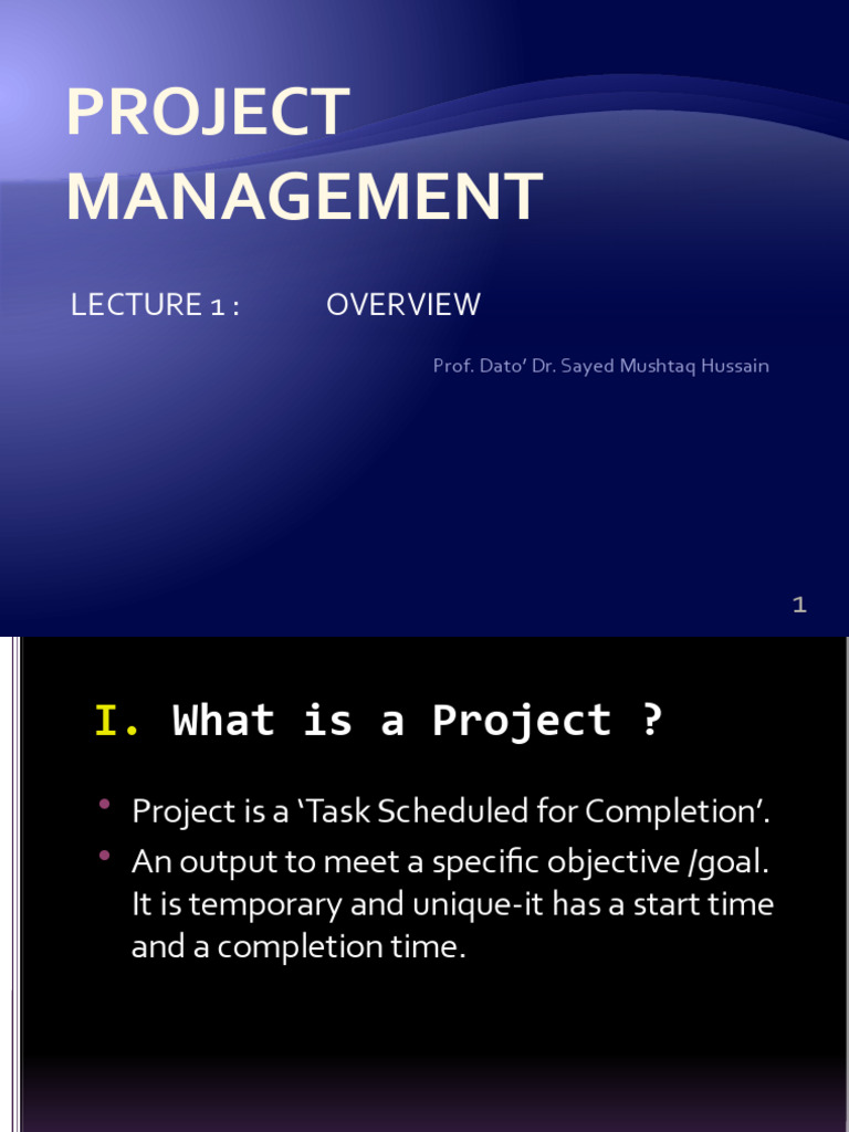 Project Management Overview | PDF | Feasibility Study | Project Management