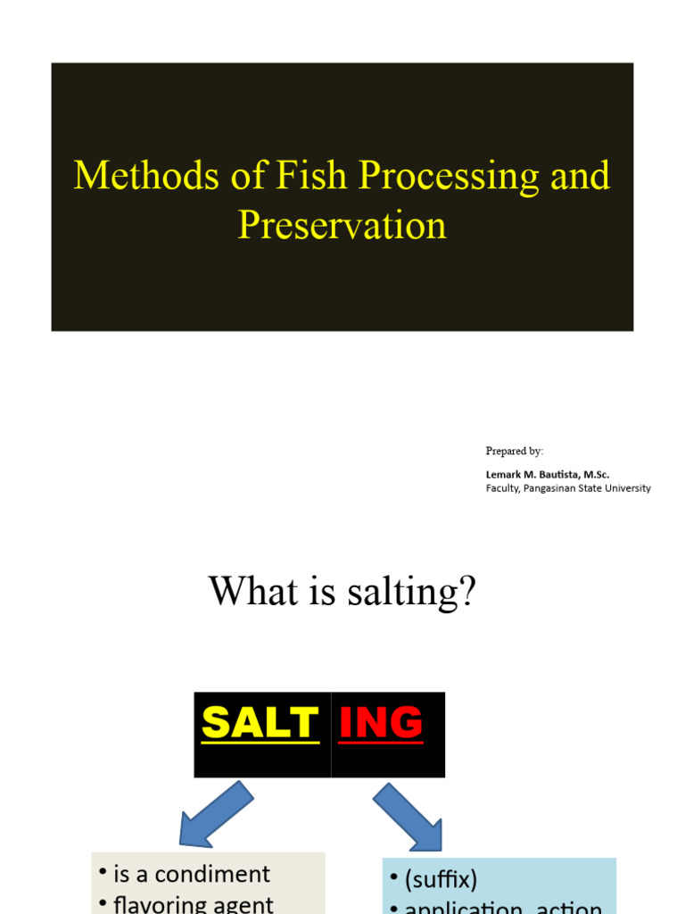 2 - Methods of Fish Processing and Preservation | PDF | Pickling ...