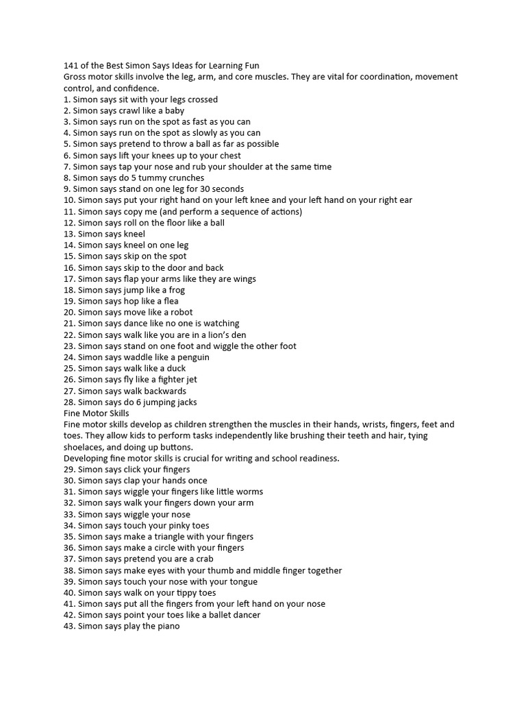 141 of The Best Simon Says | PDF | Finger | Hand