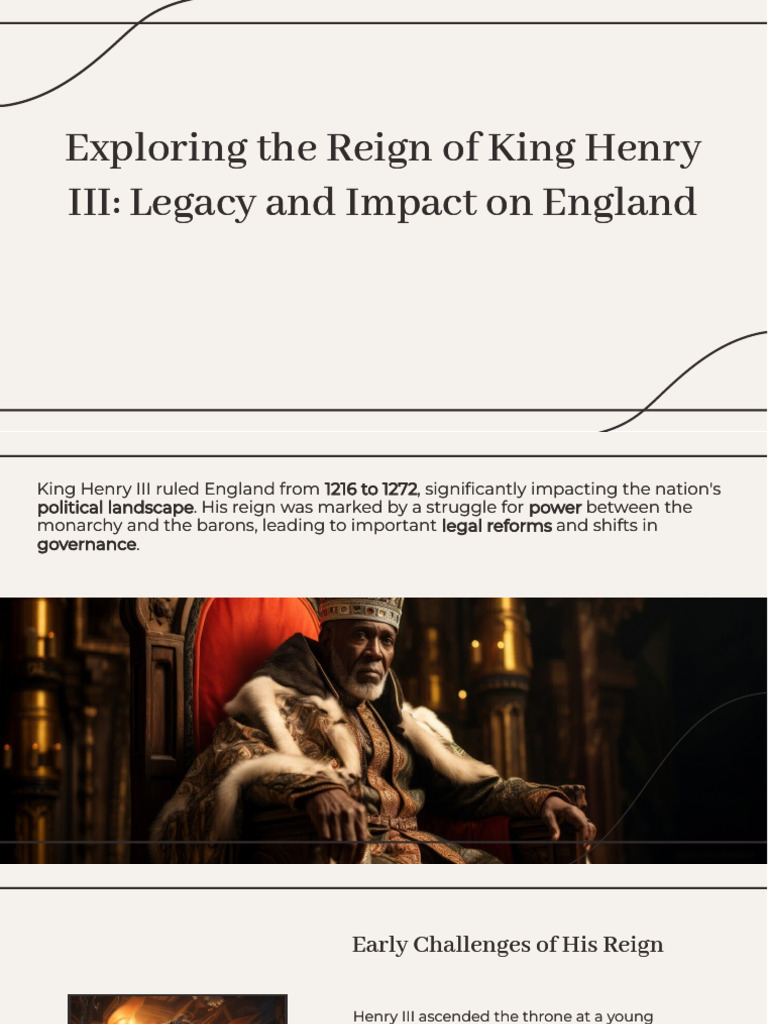 Slidesgo Exploring The Reign of King Henry III Legacy and Impact On ...