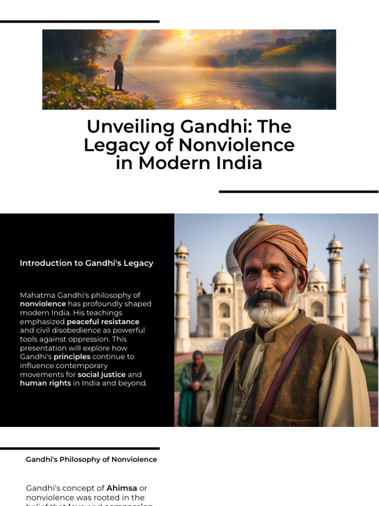 Slidesgo Unveiling Gandhi The Legacy of Nonviolence in Modern India ...