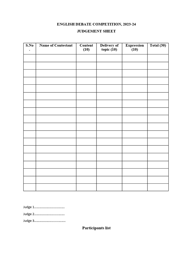 Judgement Sheet | PDF | Classics