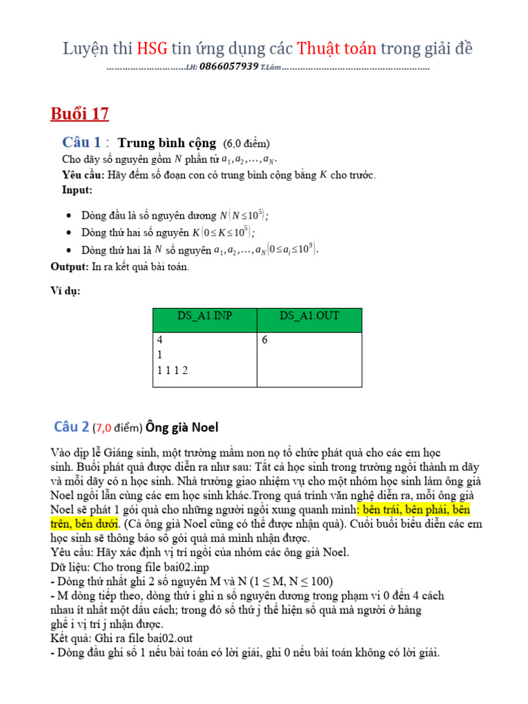 Luy ện thi tin ứng dụng các trong giái đệ: HSG Thụát toán | PDF