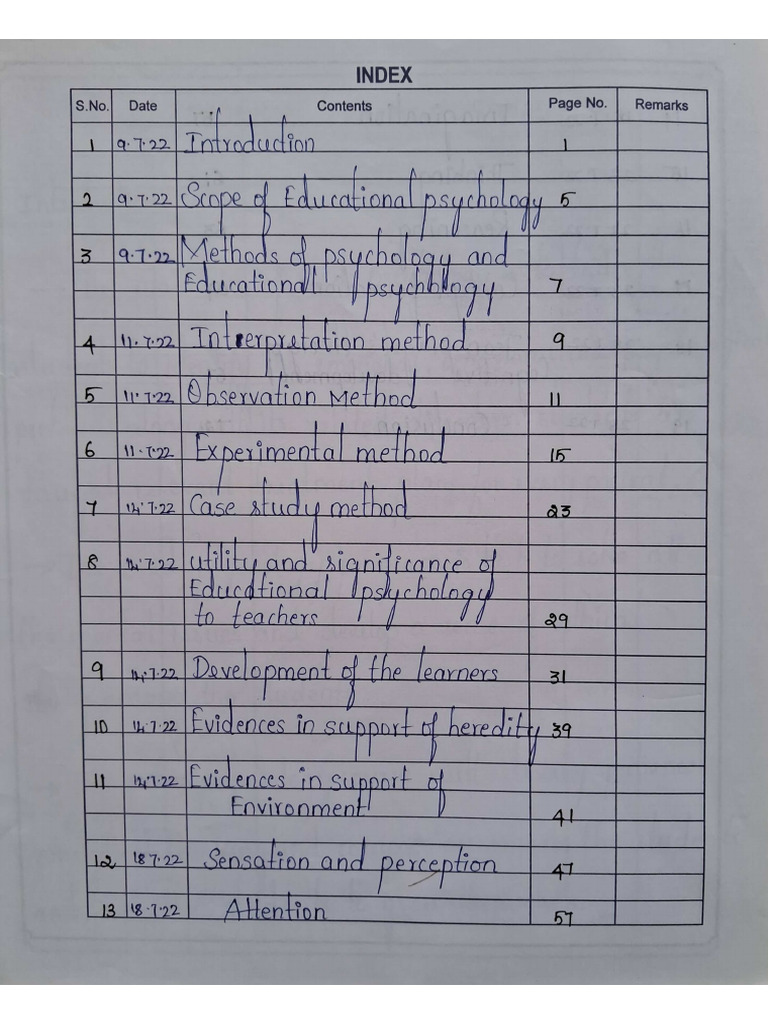 Psychology Practical Record | PDF | Psychology | Experiment